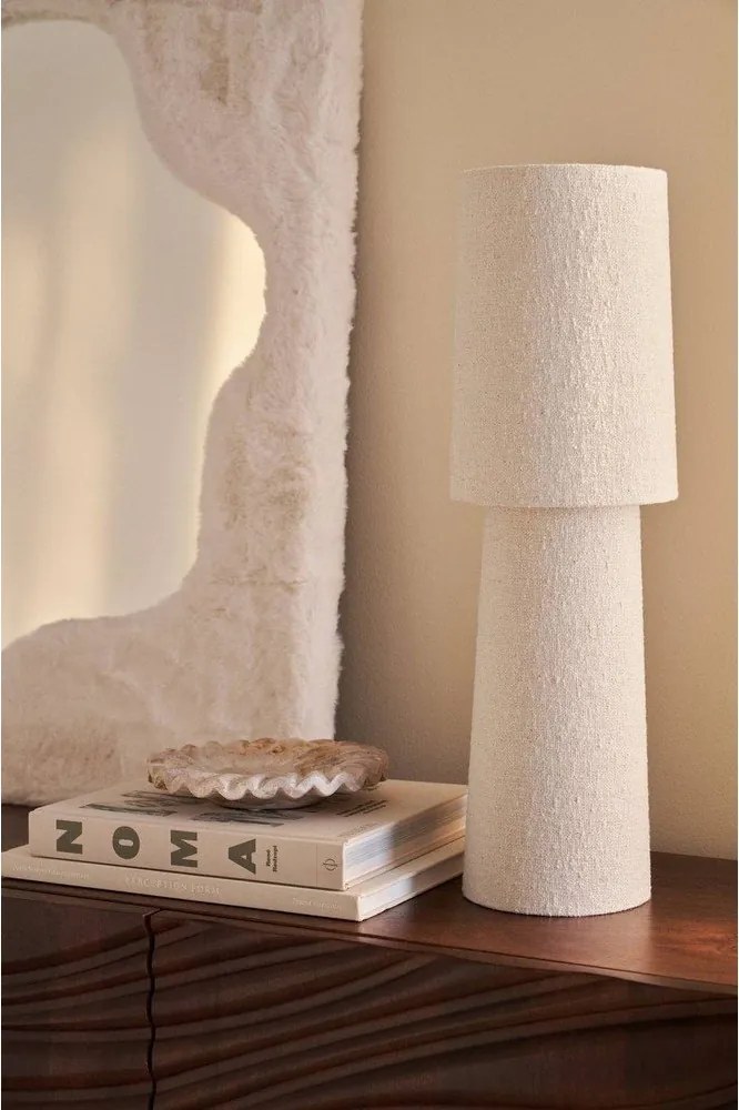 Bílá stolní lampa z materiálu bouclé (výška 58 cm) Philo – Ellos Home