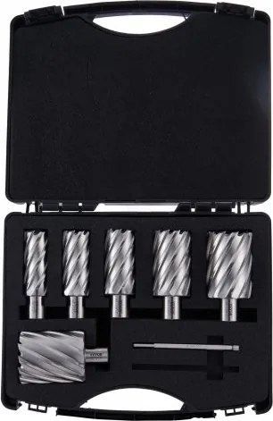 Sada prstencových fréz, 6 ks vrtáků Weldon Shank Mag, 5,1 cm hloubka řezu, 2,5–5,1 cm
