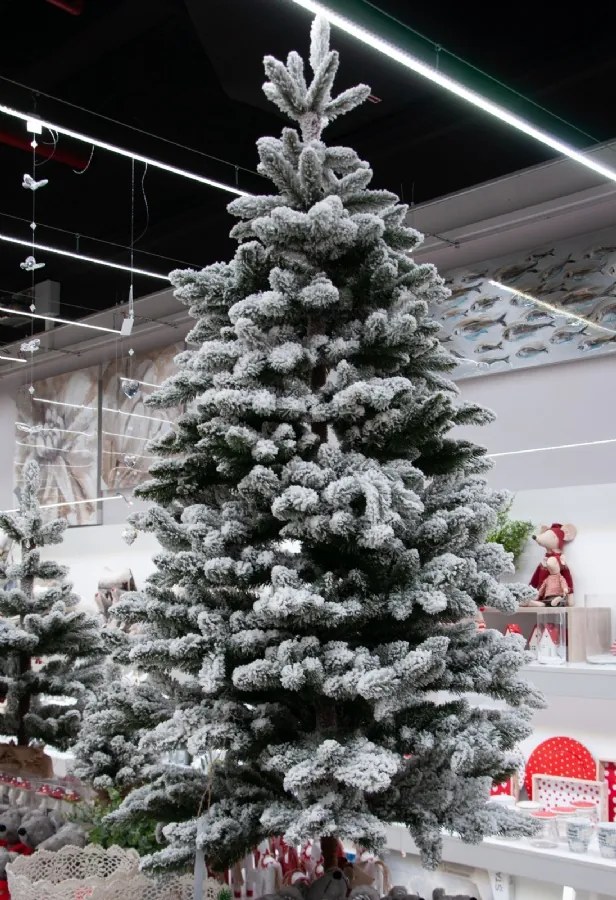 Vánoční stromeček "Imperial" zasněžený 220 cm kovový stojan