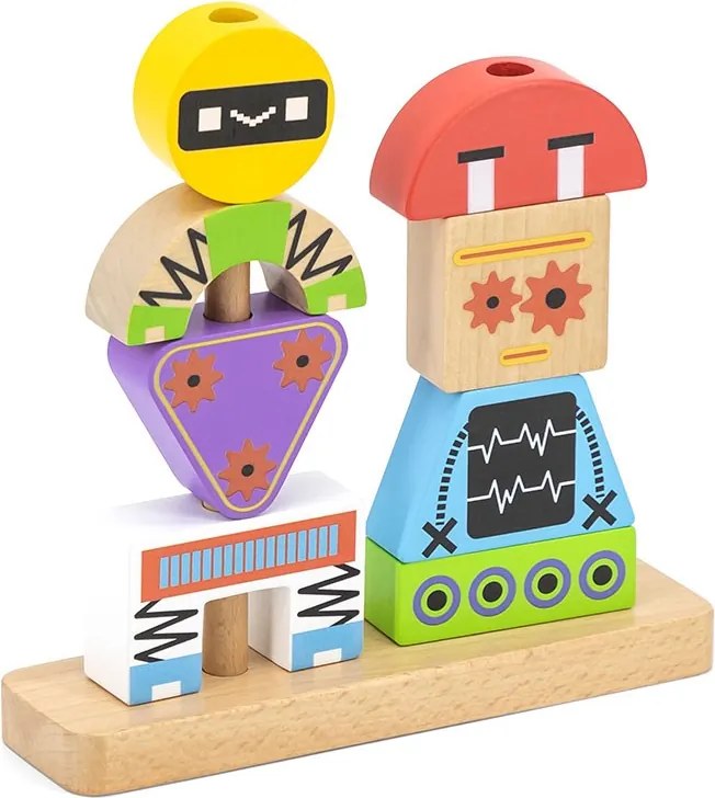 Dřevěné kostky Viga Robot