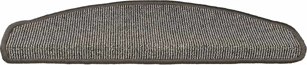 Schodové rohože 15 ks 65 x 21 x 4 cm šedé, půlkulaté, velké 149854