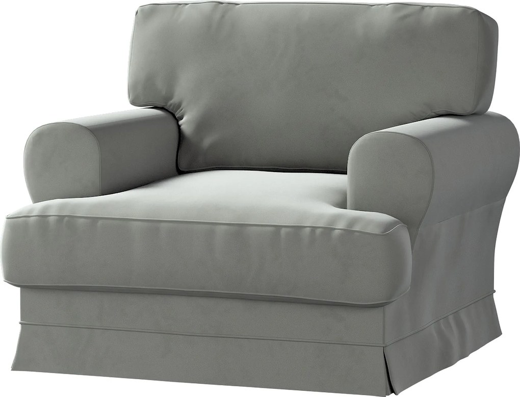 Potah na křeslo IKEA Ekeskog barva šedá látka lesklé, sametová
