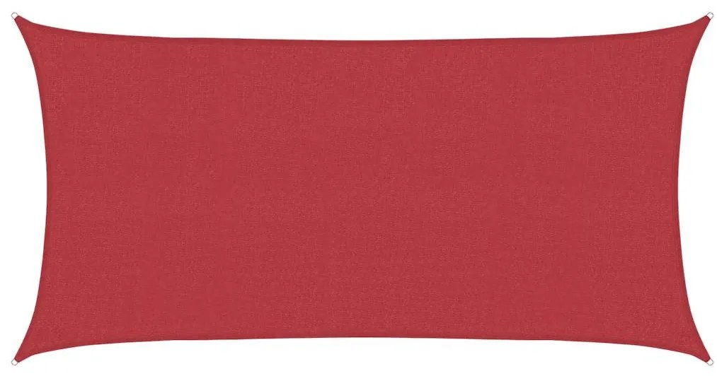 Stínící plachta 160 g/m² červená 2 x 3,5 m HDPE 311613