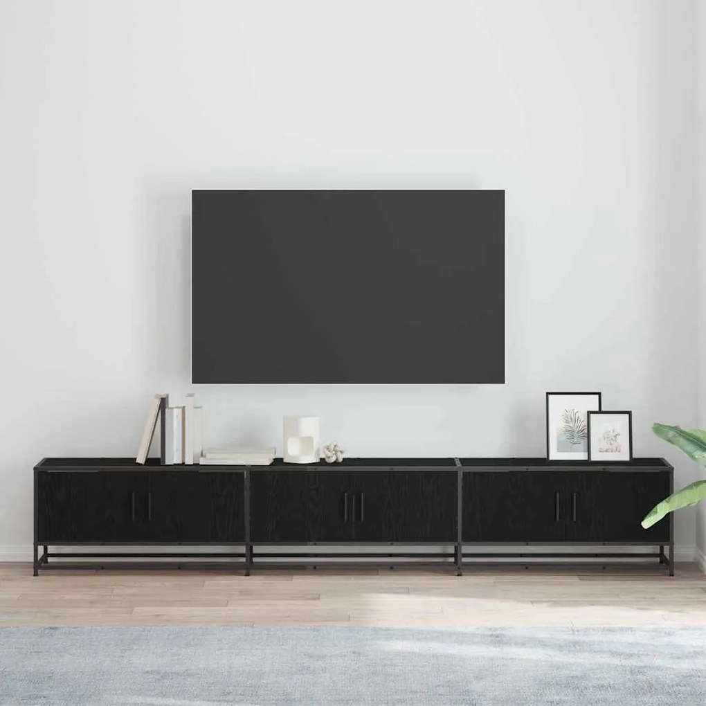 TV jednotky 240 x 35 x 41 cm Černý dub Kompozitní dřevo 3402490