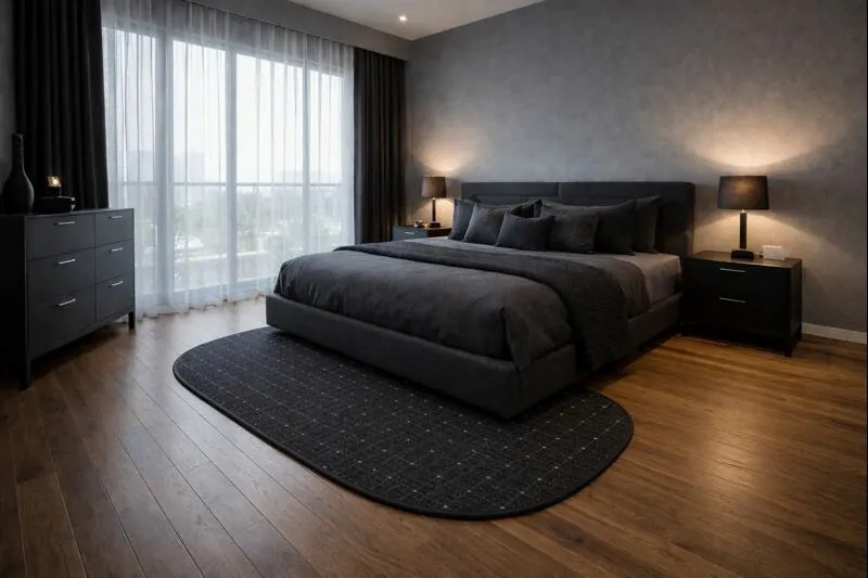 Vopi, Kusový koberec Udinese antracit ovál, 60x110, šedá, chodba / předsíň