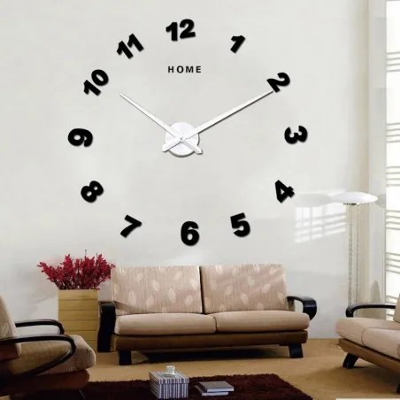 Nástěnné hodiny zrcadlo. Nalepovací hodiny zrcadlové čísla DIY NOSPEN Moderní nalepovací nástěnné hodiny | 3D hodiny 12SZ047