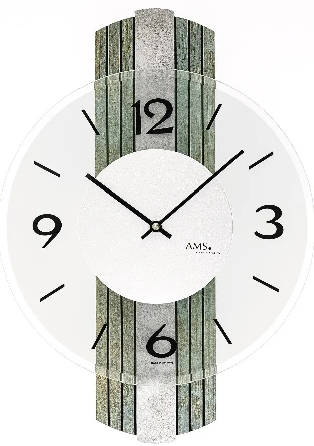 Designové nástěnné hodiny 9677 AMS 38cm