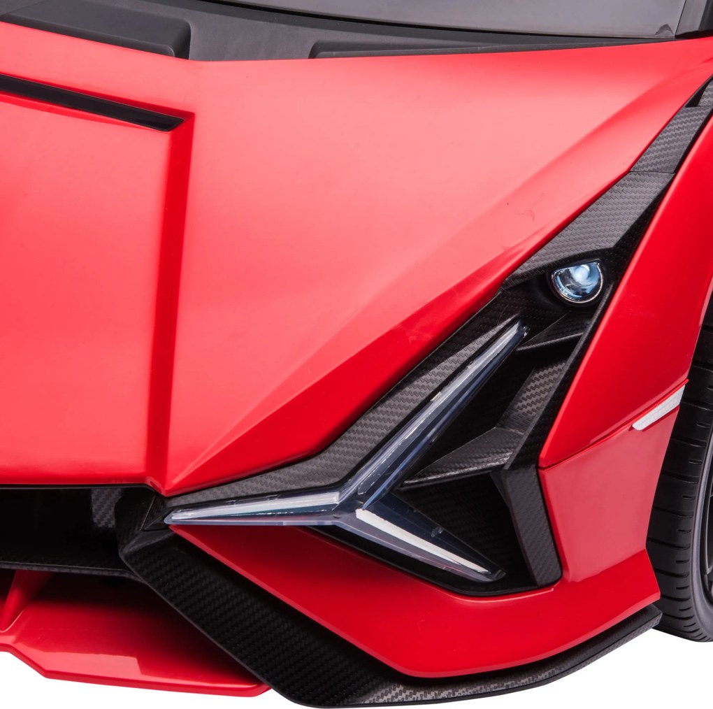 HOMCOM dětské auto 12V 2 jízdní režimy Lamborghini SIAN SUV auto na hraní elektrické auto s dálkovým ovládáním hudba (MP3/USB) světlo 37-60 měsíců ko…