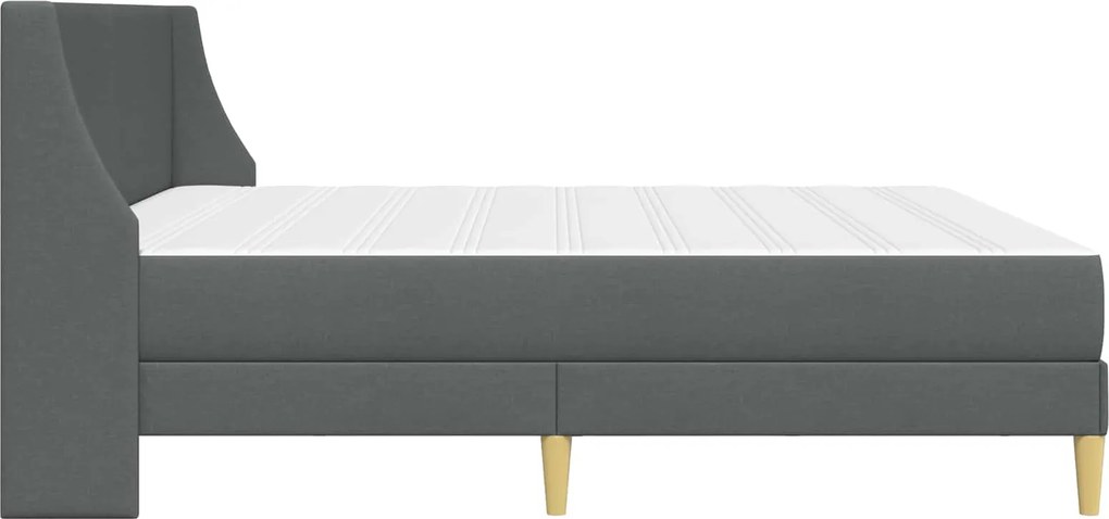Rám postele s matrací s čelo Tmavě šedá 180 x 200 cm Polyester 3414750