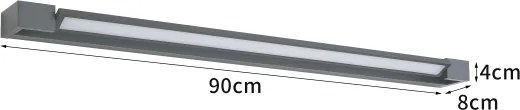 Brilagi - LED Koupel. osvětlení zrcadla AQUA LINE LED/24W/230V 90 cm IP44 antr.