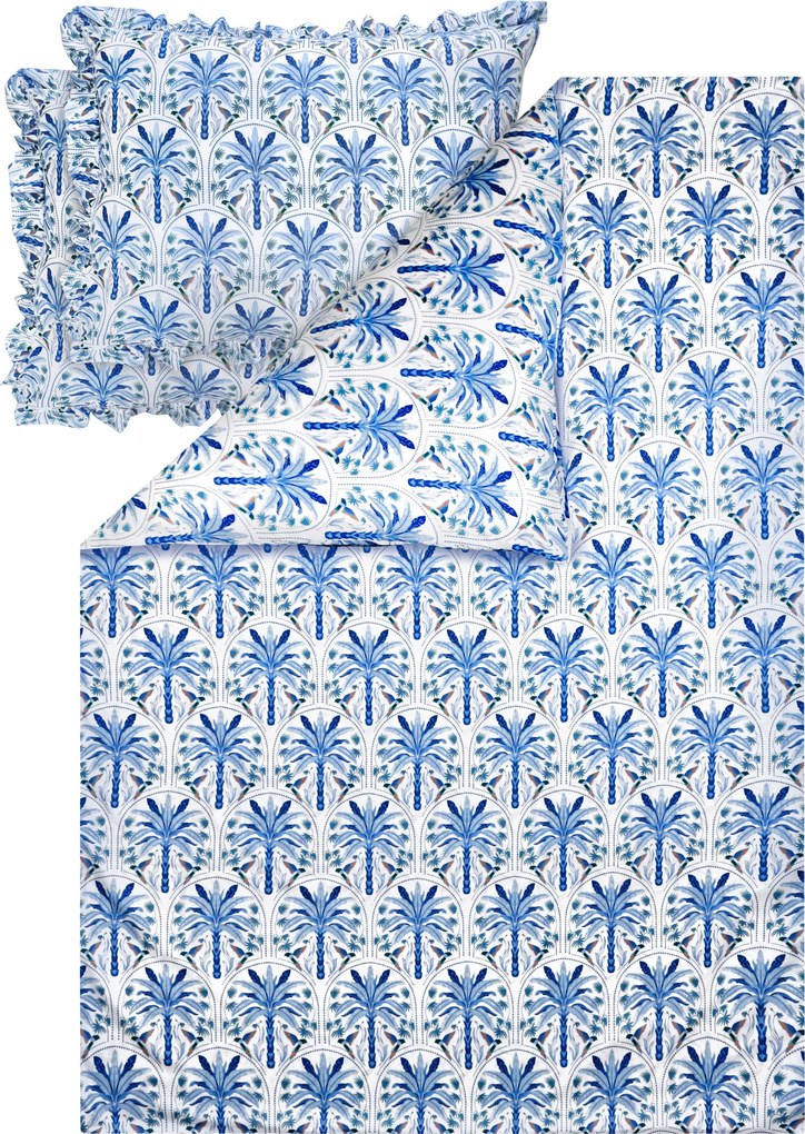 Livarno® Ložní povlečení z mikrovláknitého saténu, 240 x 220 cm, 70 x 90 cm (modrá)