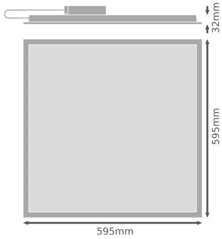 LED panel LEDVANCE ECO HLO Backlite 600x600mm 46W/4000K neutrální bílá UGR<19