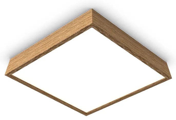 Dřevěné svítidlo hranaté woodLED Slope  Dřevěné svítidlo hranaté WoodLed Slope Délka strany: 590 mm, Dřevodekor: Dub Světlý, Teplota chromatičnosti:…