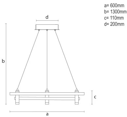 LED Stmívatelný lustr na lanku LED/100W/230V 3000-6500K pr. 60 cm + DO