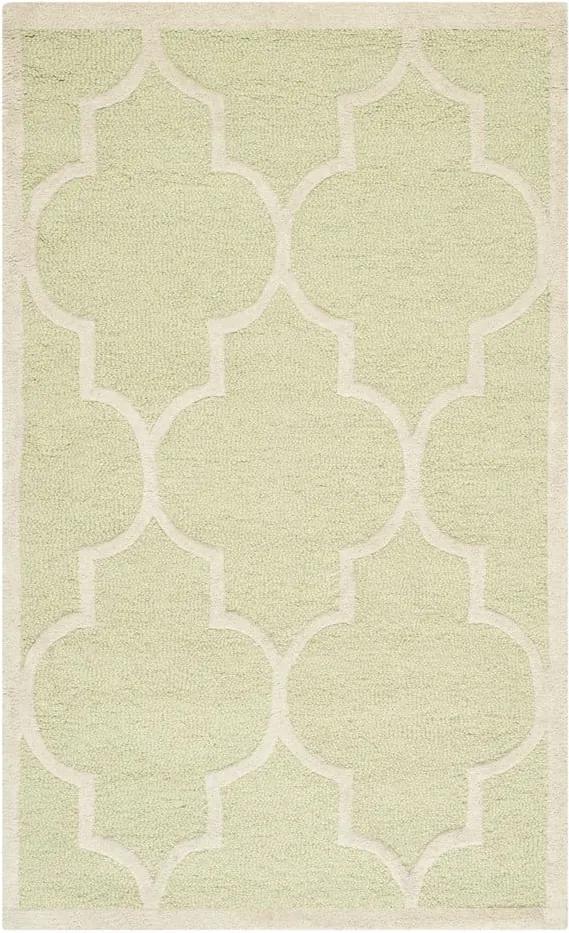 Vlněný koberec Safavieh Everly Light Green, 152 x 91 cm