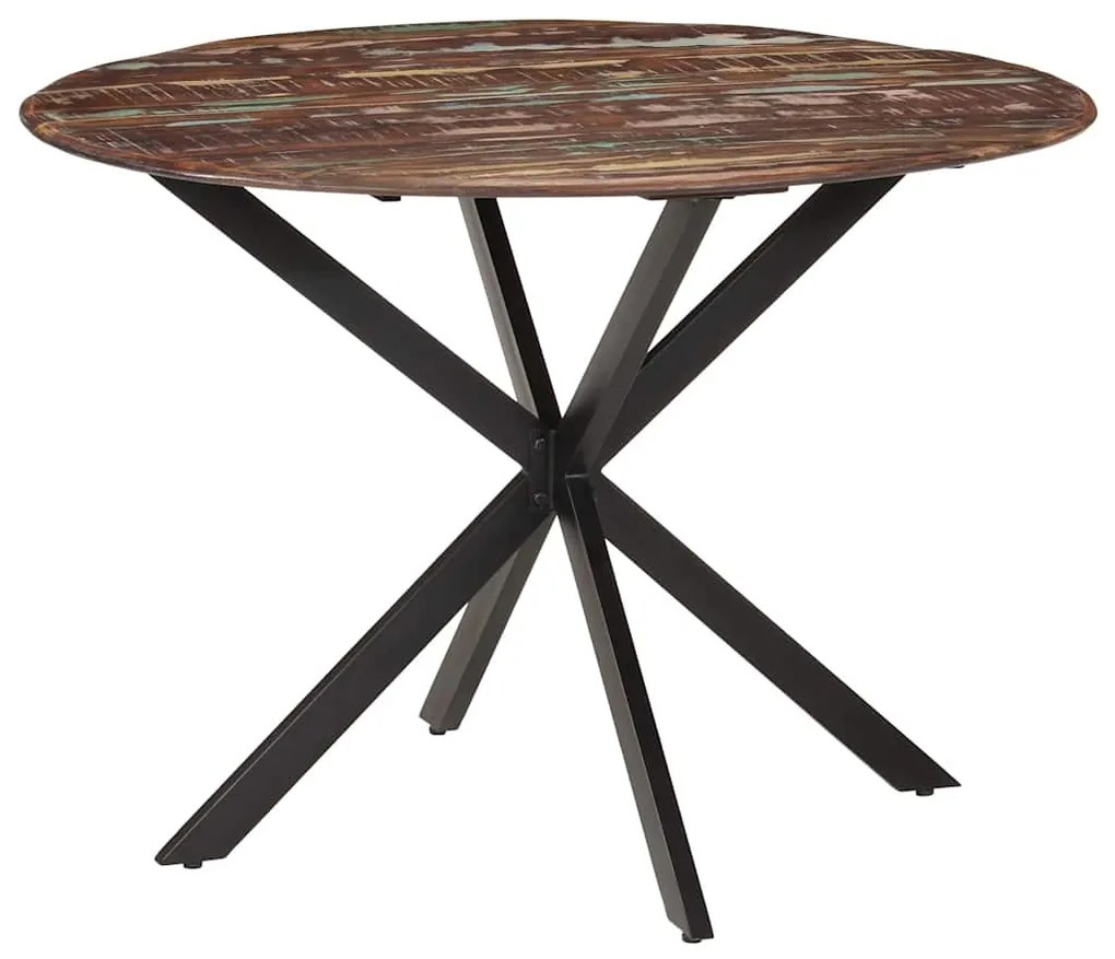 Jídelní stůl Ø 110 x 78 cm masivní recyklované dřevo a ocel 338455