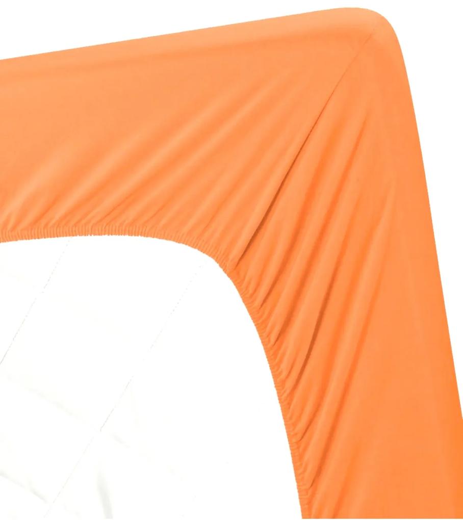 Prostěradlo jersey oranžová TiaHome - 200x200cm