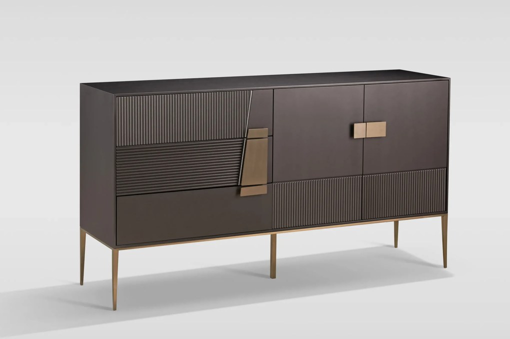 Komoda Stilig ST102 160 cm grafit/zlatá