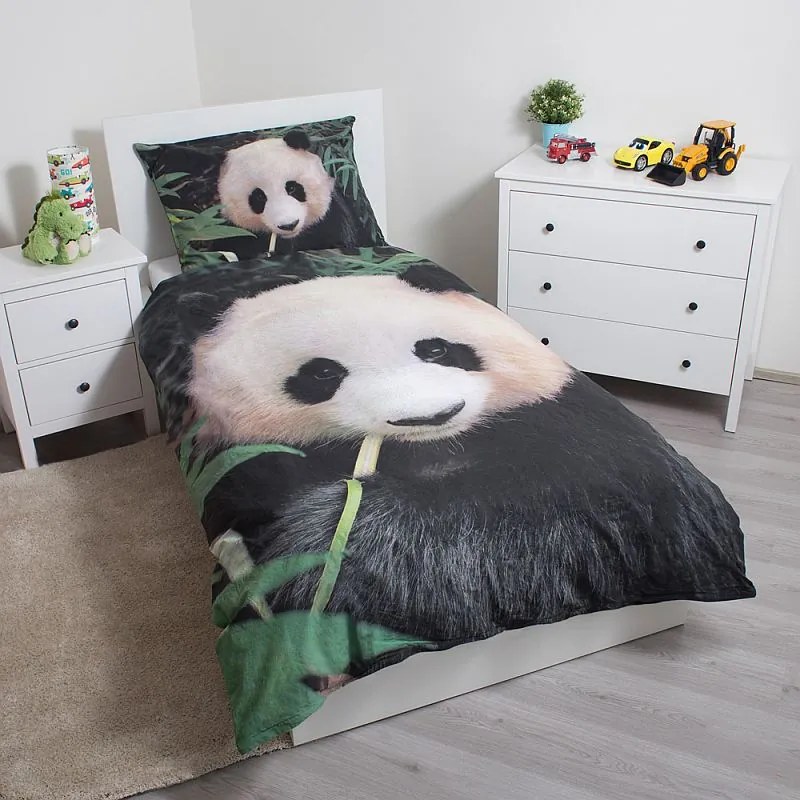 JERRY FABRICS Povlečení Panda 100% Bavlna 140/200, 70/90 cm