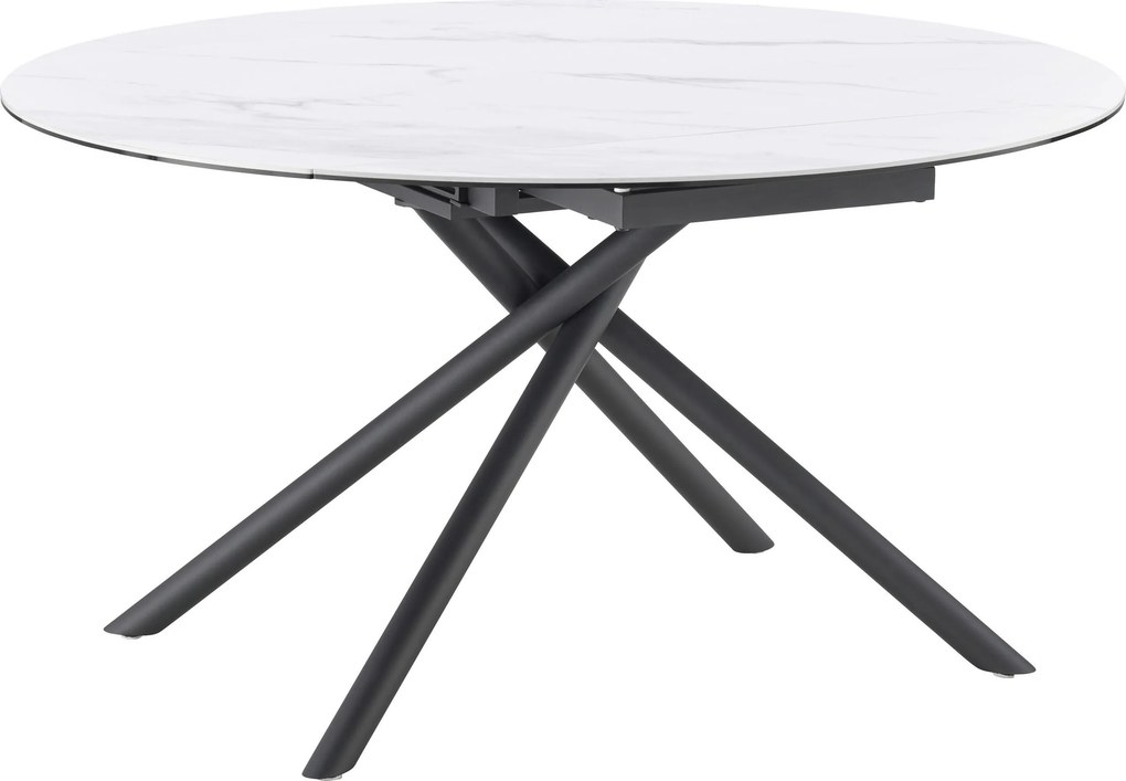 XXXLutz JÍDELNÍ STŮL, černá, bílá, 90-140/140/76 cm MID.YOU - Jídelní stoly - 000069016202