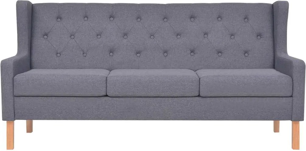 Sedací souprava 2 kusy textil šedá 274934
