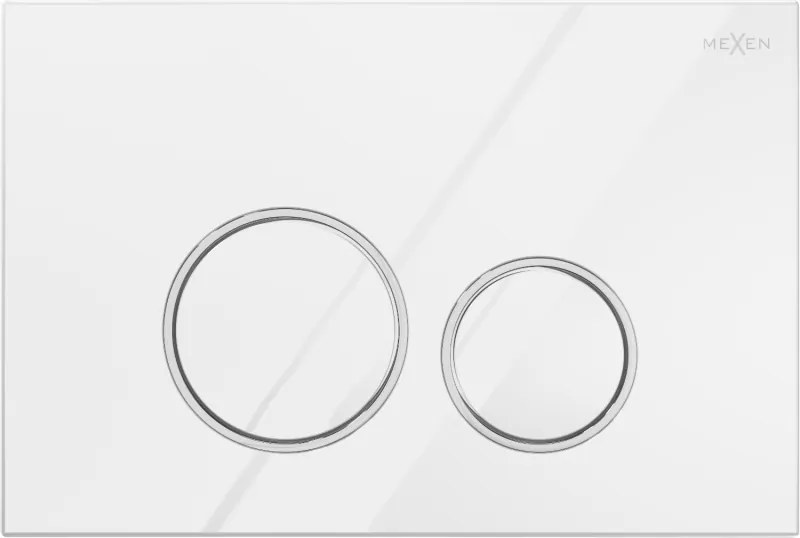 Mexen Fenix Air 05, pneumatické dvojité tlačítko pro splachování, bílá lesklá, 6A0500