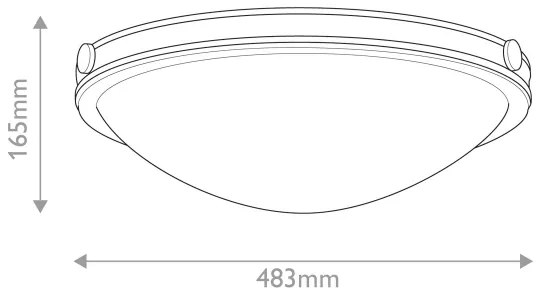 Hinkley HK-COLLIER-F-M-BX - Stropní svítidlo COLLIER 3xE27/40W/230V pr. 48,3 cm