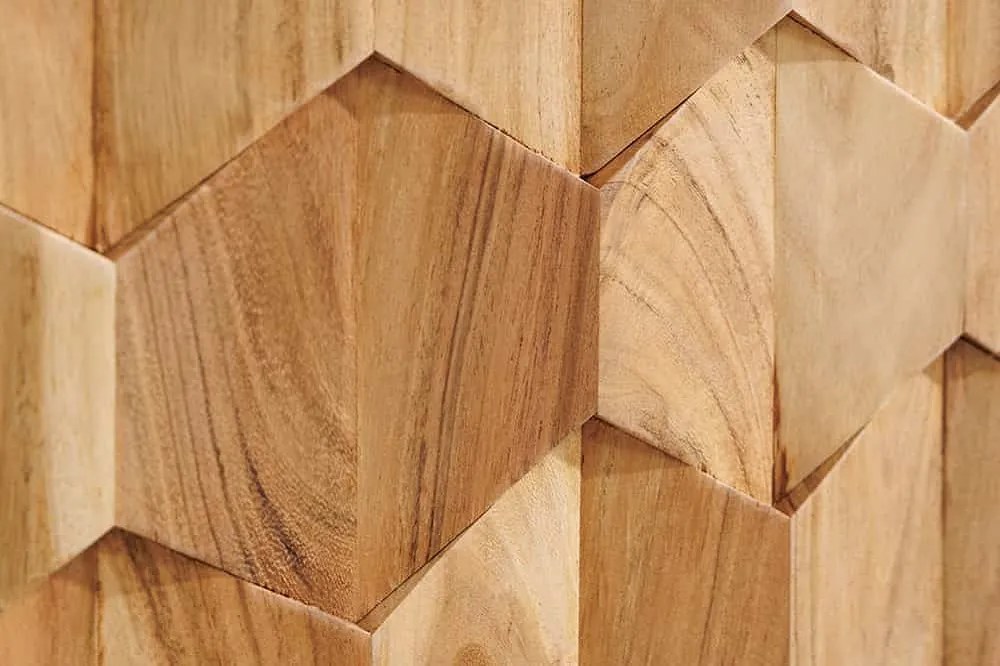 Designový závěsný TV stolek Justice 160 cm akácie