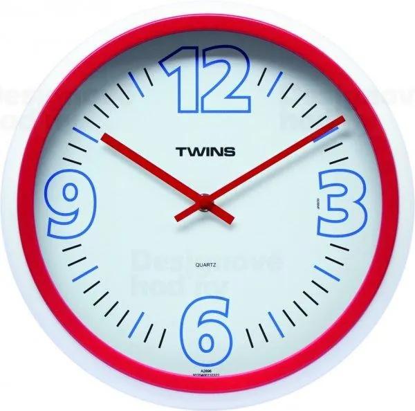 Twins 2896 red 31cm nástěnné hodiny