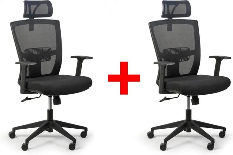 B2B Partner Kancelářská židle FANTOM 1+1 ZDARMA, černá
