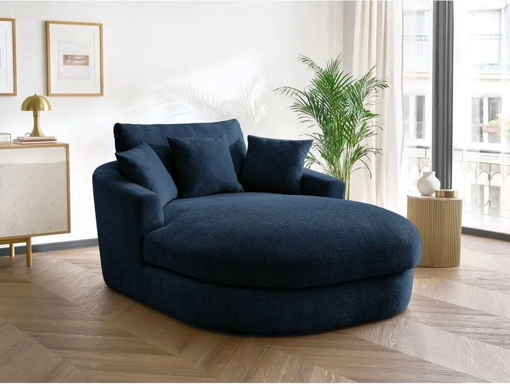 Tmavě modré žinylkové křeslo Belem – Bobochic Paris