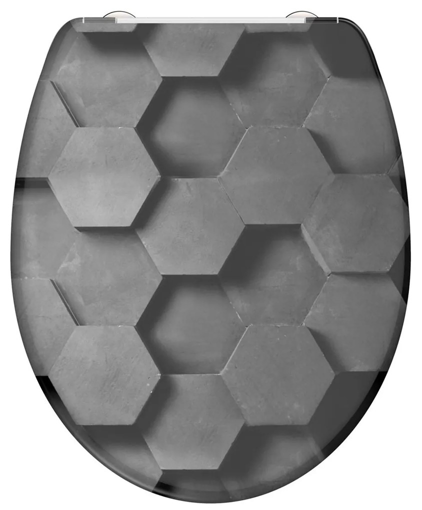 Eisl Sanitär WC prkénko Duroplast Soft Close Hexagons 82392