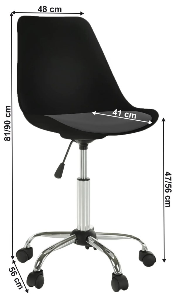 Kondela Kancelářská židle, černá/tmavě šedá, DARISA NEW
