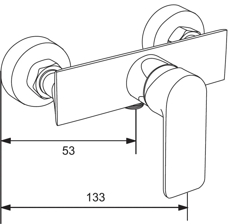 Mexen Eriksprchový set s dešťovou sprchou a sprchovou baterií Alexa, chromová, 71240205-00