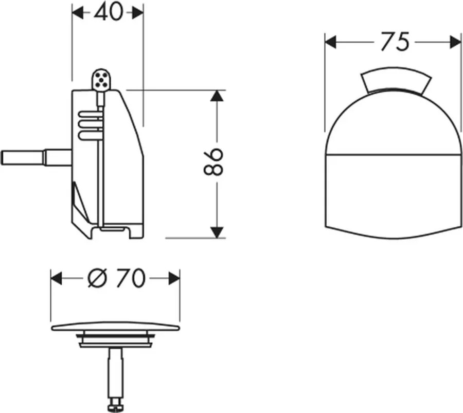 Hansgrohe Exafill, vrchní sada, chromová, HAN-58127000
