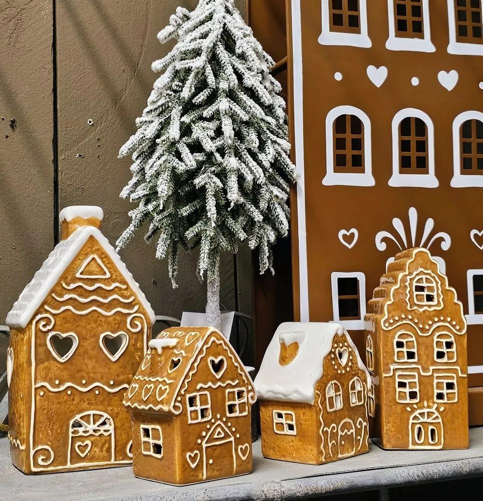 Perníková LED chaloupka Gingerbread Cott - 8*6*11 cm