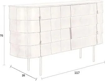 Kovová komoda ve zlaté barvě 117x70x26 cm Hanna – Dutchbone