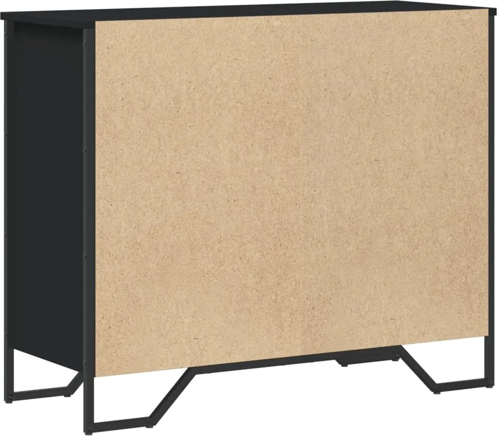 Komoda černá 91 x 35,5 x 74,5 cm kompozitní dřevo 3295302