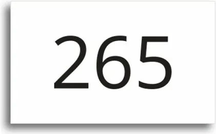 ACCEPT Číslo na dveře - typ 09 (50x30mm) - bílá tabulka - barevný tisk