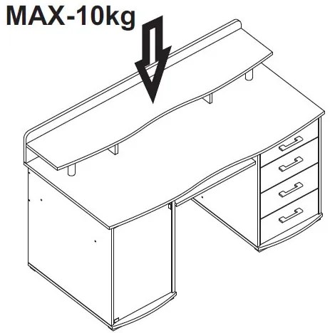 PC stůl Picasso, dub sonoma