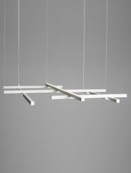 LED stmívatelný bílý designový lustr Pace
