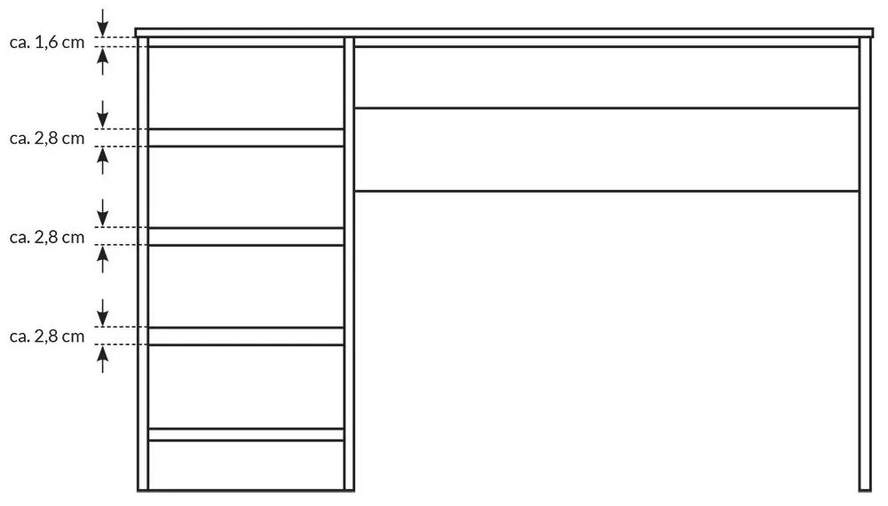 Psací stůl ADA | 120 cm | UNI provedení | antracit