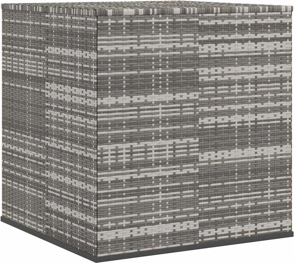 Zahradní úložný box PE ratan 100 x 97,5 x 104 cm šedý 317228