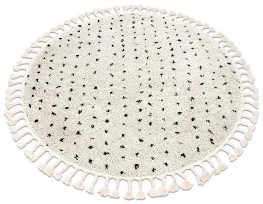 Dywany Łuszczów Kusový koberec Berber Syla B752 dots cream kruh ROZMĚR: 160x160 (průměr) kruh