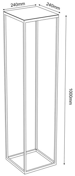 Stojan na květiny 100x24 cm zlatá
