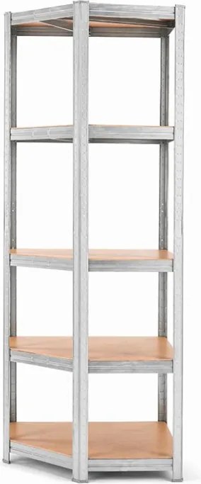 Akce 3x Regál 180x90x40 cm rohový zinkovaný 5-policový, nosnost 875 kg