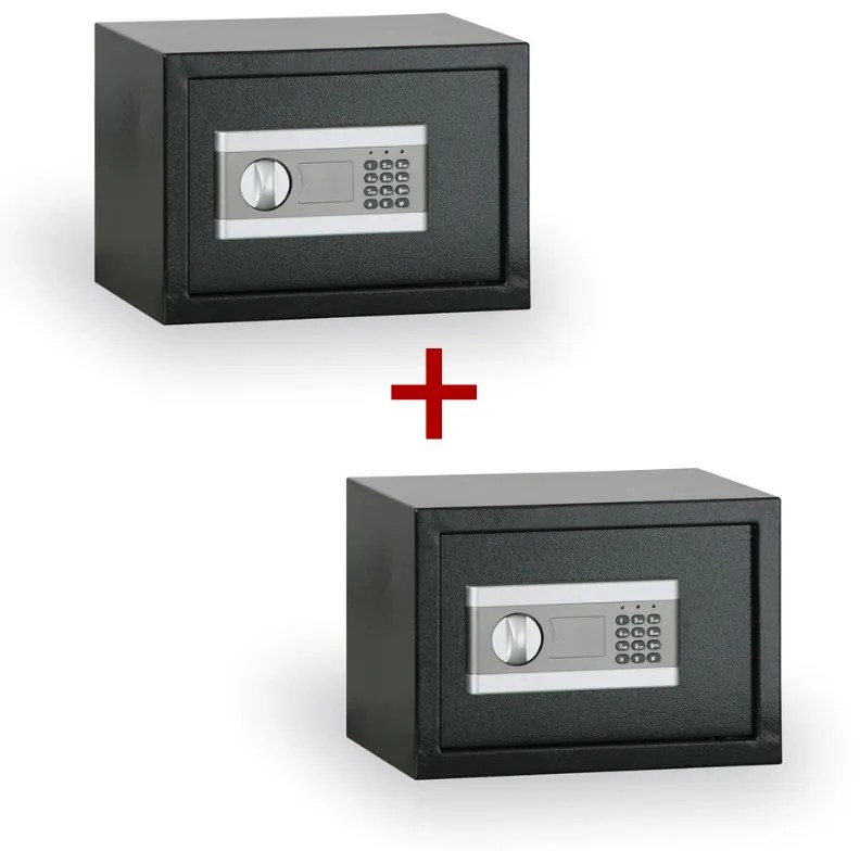 Nábytkový sejf elektronický 1+1 ZDARMA, 16 L, černý