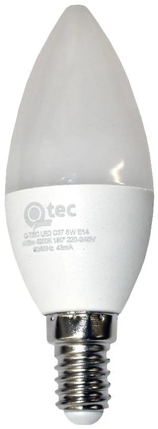 Žárovka LED QTEC C37 5W E14 4200K