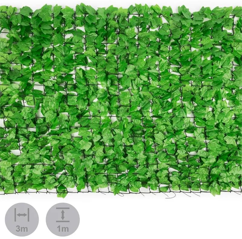 Blumfeldt Fency Bright Ivy, plot na ochranu před pozorováním, ochrana před větrem, 300 x 100 cm, břečťan, světle zelený