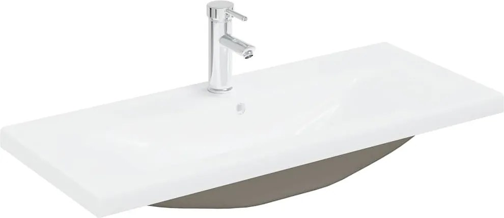 Umyvadlová skříňka s vestavěným umyvadlem a baterie dub artisan 3328936